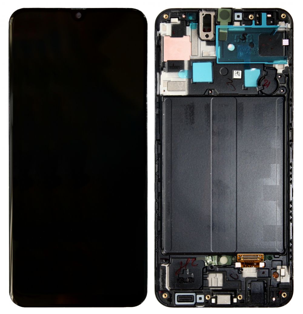 Дисплей Samsung SM-A507 Black A50s (2019) сервисный оригинал в сборе с ...
