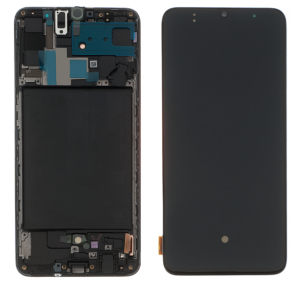 Дисплей Samsung A705 Black А70 2019 (GH82-19747A) сервисный оригинал в ...
